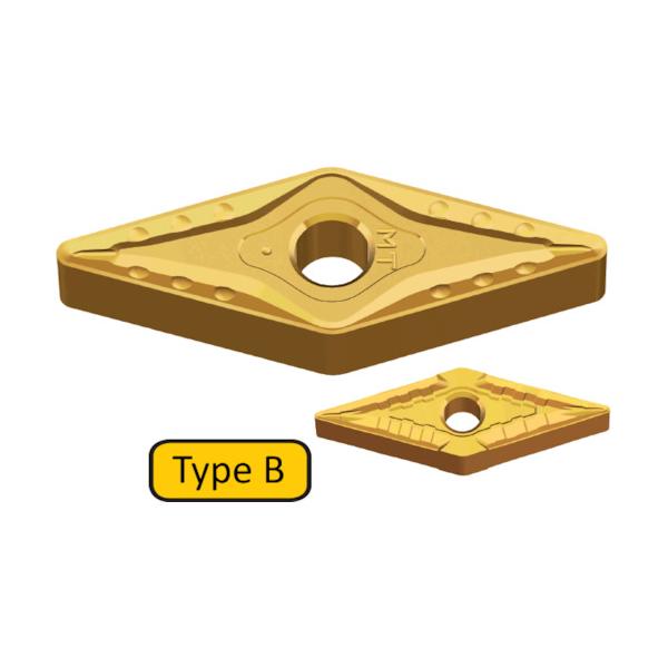 切削工具 旋削・フライス加工工具 刃先交換式工具 ●鋼の一般加工用。●鋼の高速旋削加工用。●適合被削材：P●チップ形状：35°菱形●コーティング：CVD●TT8115B