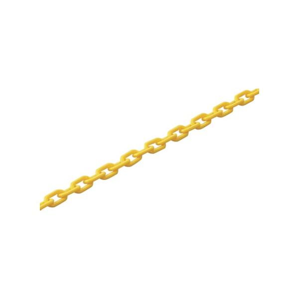 安全用品 安全用品 プラチェーン ●一般的なプラスチック製チェーンよりも線型が太いので視認性に優れています。●危険箇所、立入制限箇所の区分けに。●線径(mm)：10●長さ(m)：50●チェーン内径(mm)：13×40●色：黄●カット販売不可...