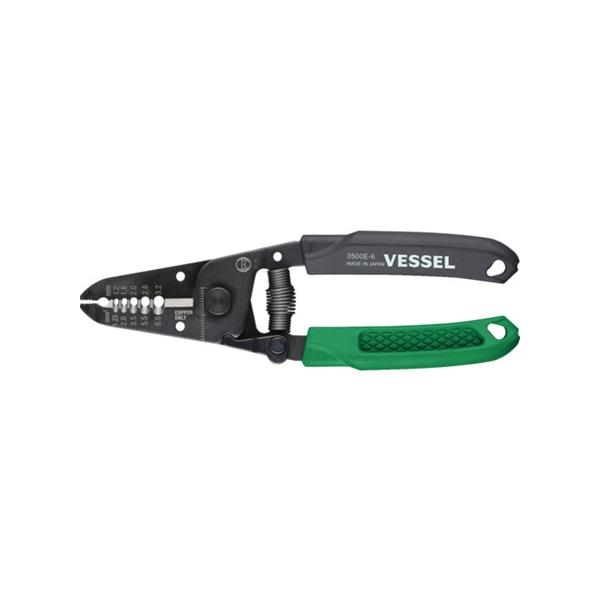 手作業工具 電設工具 ワイヤストリッパー ●８ｓｑまで剥ける太線仕様です。●剥離長さの目安になる目盛付きです。●保管時でも開かないストッパー付きになります。●力が入りやすいエラストマーグリップです。●スプリングで刃が開くので、素早い作業が可...