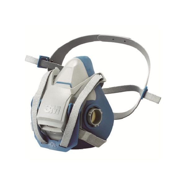 保護具 マスク・耳栓 防毒マスク ●３M独自のクイックラッチ機能を搭載しています。●片手で素早く、簡単にしめひもの調節が行えるため、ヘルメットを着けたままでもマスクの着脱が可能です。●シリコン面体のため、柔らかいフィット感です。●ろ過材を付...