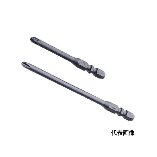 電動・油圧・空圧工具 ドライバービット 片頭ビット ●六角軸シャンクで電動ドリルにワンタッチで取付可能●先端部にはマグネット取り付け脱落防止機能付き●先端部硬さは抜群●多種多彩なプラスビスの着脱に最適●全長(mm)：100●段付き形状●二本...