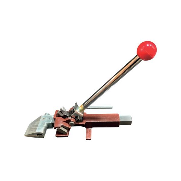 梱包用品 梱包結束用品 荷造機・封緘機 ●ＫＫ３４型機で作業の出来ない大物の結束にも有能な効果をあらわします。●適合バンド幅(mm)：19〜25●適合バンド：帯鉄●バンド厚さ(mm)：0.6〜0.9●全長(mm)：435