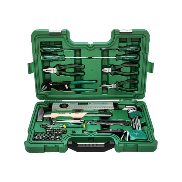 手作業工具 工具セット ツールキット ●建設やDIY作業で幅広く活躍する工具を厳選した56点セットです。●ギア歯数７２枚・送り角度５°により、細かな送り操作ができます。●クイックリリース機能により、ボタンを押すと取り付けられたツールは簡単に...