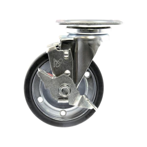 物流・保管用品 作業台 パイプシステム式作業台 ●金属フレームタイプの自在式のキャスターです。●パイプにプレートやベースを使用し取り付けるタイプ●タイプ：プレートタイプ●ホイール径(mm)：150●車輪径(mm)：150●車輪幅(mm)：4...