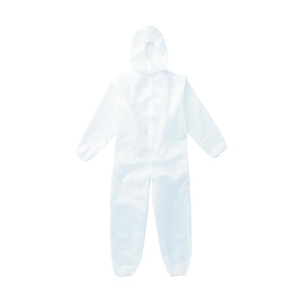 保護具 保護服・防護服 使い捨て保護服 ●ヘルメットを被ったままでも大丈夫な大型フードを採用しました。●スパンボンド不織布のみ、1層タイプです。●クリーンルーム内での作業などに。●塗装現場での作業に。●色：シロ●サイズ：5L●適合身長(cm...