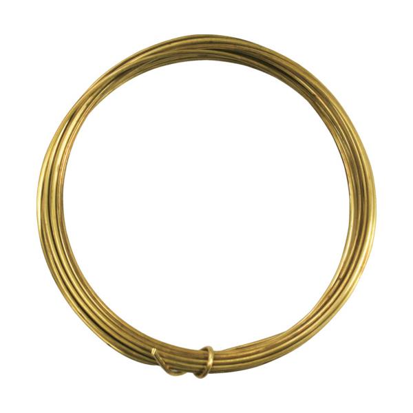 金物・建築資材 建築金物 針金 ●加工性に優れ見た目も美しい真鍮針金です。●日曜大工に最適な少量タイプです。●結束や補修、ディスプレイやホビーと使い方も様々。●番手(#)：22●線径(mm)：0.7●長さ(m)：6●真鍮