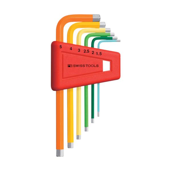 手作業工具 ドライバー・六角棒レンチ 六角棒レンチ ●カラーにより使用寸法を一目で判別できます。●特殊パウダーコートにより、耐錆性があります。●エッジは軽く隅取りしてあり、レンチをたやすくネジ穴に差し込むことができます。●レンチには5桁の生...