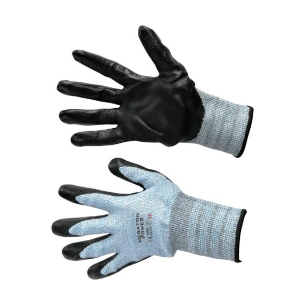 保護具 作業手袋 耐切創手袋 ●13ゲージHPPE系仕様のライナーにニトリルゴムコーティングしています。●HPPEは耐摩耗性、耐切創性に優れた高性能ポリエチレン繊維です。●建築、土木作業、産廃収集作業、板金、解体作業、ガラス加工業等に。●色...