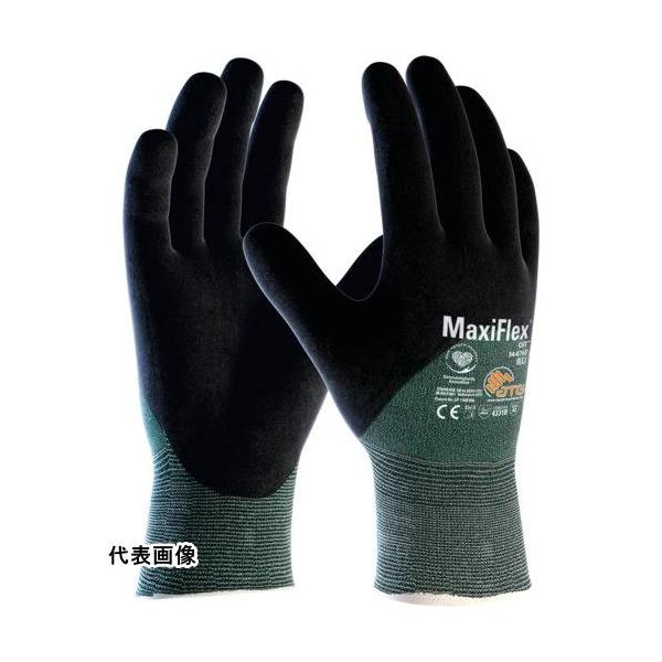 保護具 作業手袋 耐切創手袋 ●特許取得のマイクロ発泡ニトリルコーティングは熱と蒸れを360°全方向から放出し、手の温度を最適に保ちます。●独自の特殊高機能繊維により耐切創と快適性を両立しています。●親指と人差し指間の指又を補強することで耐...