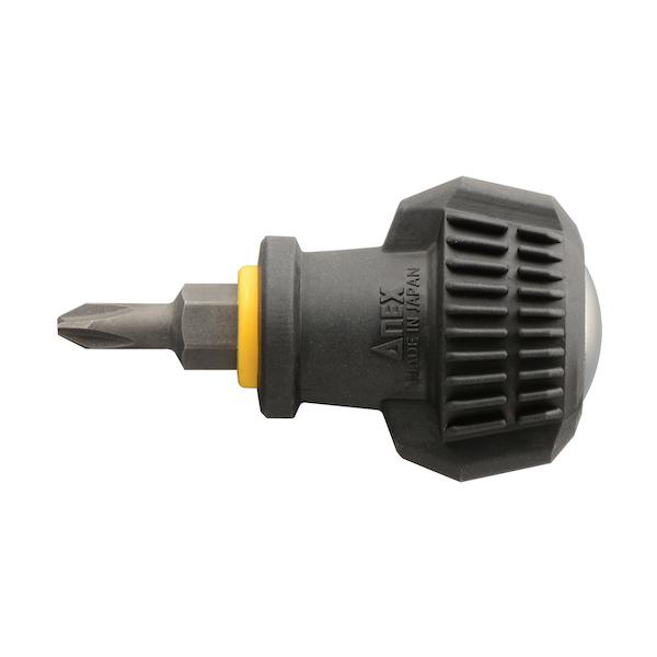 手作業工具 ドライバー・六角棒レンチ グリップドライバー ●なめたねじも新しいねじも両方回すことができます。●狭い箇所に使える貫通スタービーです。●叩いて新たなネジ溝を作り出す特殊刃先形状です。●スタービーでも力が入るすべり止めリブ付T形状...