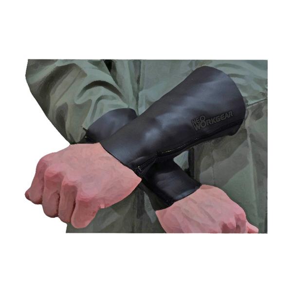 保護具 保護服・防護服 腕カバー ●袖や手首周りからの水の浸入を防ぎ、袖のバタつきを抑えます。●色：黒●サイズ：LL●幅(cm)：12●長さ(cm)：18●厚さ(mm)：10●袖口(cm)：8●ネオプレーン製のリストガードです。●防水性とフ...