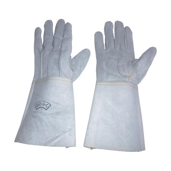 保護具 作業手袋 革手袋 ●高級革を使用しています。●長さ約3センチメートルで手首までしっかりとガードします。●溶接業などに。●色：白●サイズ：フリー●牛革