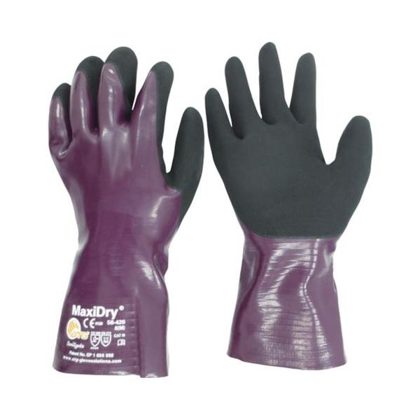 保護具 作業手袋 ニトリルゴム手袋 ●ハイグレードニトリルコーティングによる優れた耐水・耐油機能に加え、指先感覚にも優れた手袋です。●高い伸縮性のある手首部が手にぴったり沿って保持し、手袋が手からずれるのを防ぎます。●マイクロカップ・ノンス...