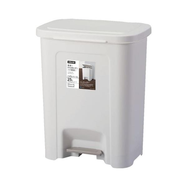 清掃・衛生用品 清掃用品 ゴミ箱 ●密閉するため臭い漏れしにくいです。●色：ホワイト●間口(mm)：371●奥行(mm)：292●高さ(mm)：464●容量(L)：25●手を使わずに開閉できるペダルペール●本体：ポリプロピレン