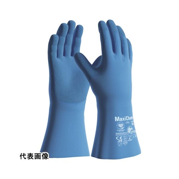 保護具 作業手袋 耐薬品・耐溶剤手袋 ●独自のコーティング技術により、優れた撥水性と耐薬品性を備えた手袋です。●袖部が手首にしっかりフィットすることで指先のズレを防ぎ、作業性を高めます。●マイクロカップ・ノンスリップグリップ加工により、油や...