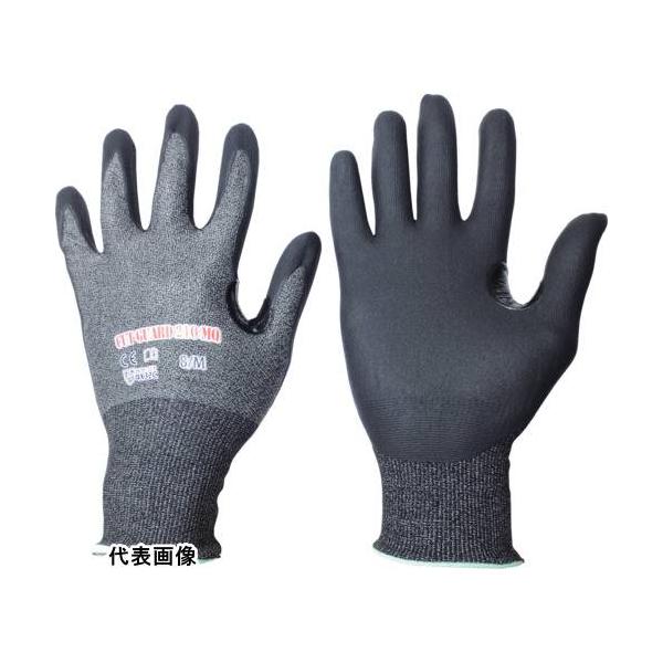 保護具 作業手袋 耐切創手袋 ●ポリエチレン繊維と鉱物の配合で、２１ゲージという極薄手ながらカットレベルＣを実現しました。●親指と人差し指の指股部分をニトリルで補強しています。●装着したままタッチパネルが操作できます。●通気性のあるコーティ...