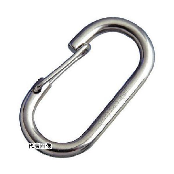 金物・建築資材 建築金物 荷役金具 ●シンプルな形状で、引っかかる部分がないため、ロープの傷みを防ぎ、手軽に使用できます。●チェーン・ワイヤ・ロープなどの連結や、端末の金具のジョイントに使用します。●使用荷重(kN)：0.20●D(mm)：...
