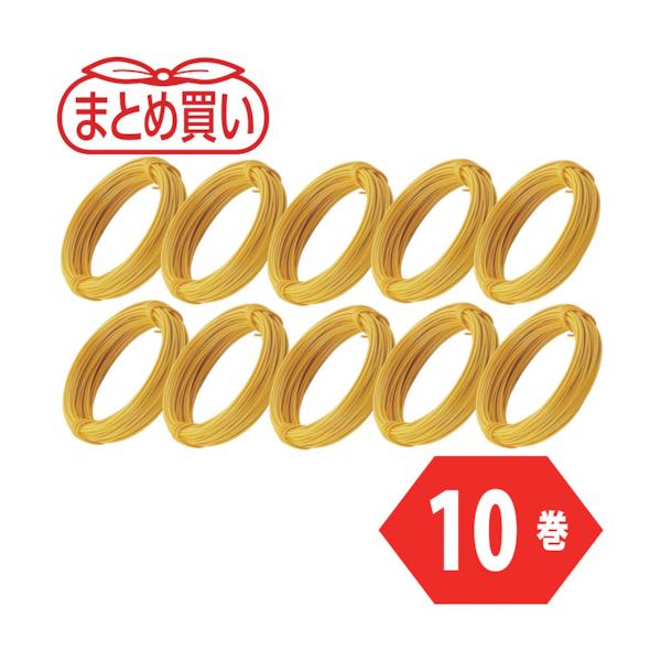 金物・建築資材 建築金物 針金 ●多彩な色付ビニール被覆です。●小巻で使い切りタイプです。●園芸、工作など。●番手(#)：20●線径(mm)：0.9●線芯(mm)：0.7●長さ(m)：15●使用荷重(kgf)：3●被覆色：黄●なまし鉄線●表...