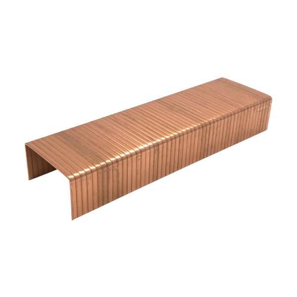 梱包用品 梱包結束用品 荷造機・封緘機 ●ハンド封函機、エアー封函機用の針です。●コの字型の封函針です。●農産物や重量物の段ボール封函に適しています。●銅メッキで抗菌作用があり、安全に使用できます。●ダンボールケース封函に。●適合機種：TC...