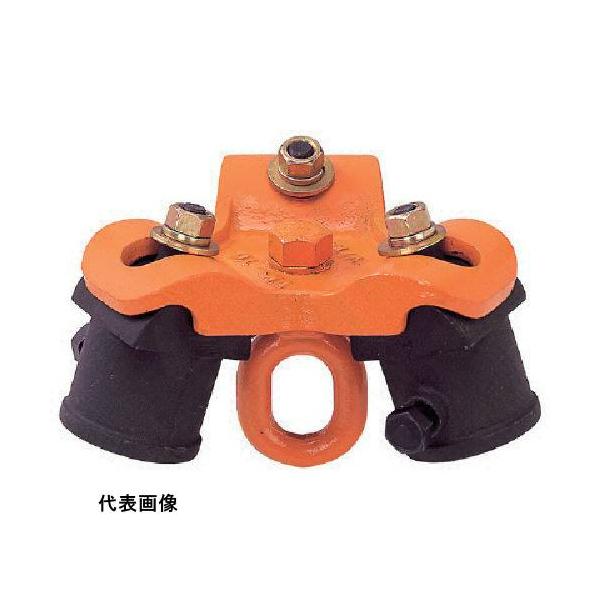 荷役用品 チェーンブロック・クレーン トロリー・吊り金具 ●屋外でチェーンブロック等を使用する時に大変便利です。●チェーンブロックを掛ける三脚を作るためのヘッドです●使用荷重(t)：1●適合パイプ径：(mm)：48.6●スチール