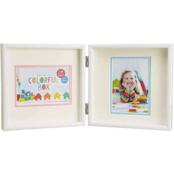 カラフルBOXフレーム1717ペアL判です。■ブランド：万丈■色：ピンク&amp;ブルー/イエロー&amp;グリーン■形状：長方形■フレームの素材：樹脂■スタイル：ペア■商品の個数：1●母の日●父の日●敬老の日プレゼントギフト結婚祝い出産祝...