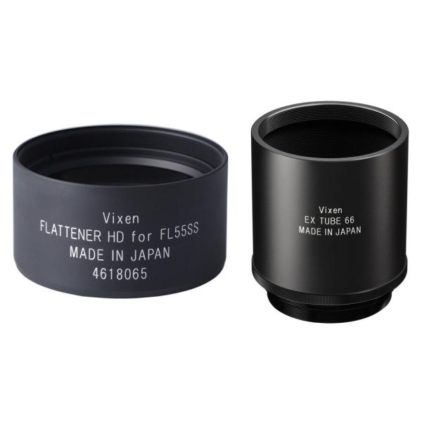 FL55SS鏡筒がF5.7高性能アストログラフへ！FL55SS鏡筒用の高性能フラットナーレンズおよび接続リングのセットです。フラットナーHDforFL55SS：対応鏡筒FL55SS鏡筒鏡筒焦点距離300→312mm倍率1.04×F値F5.5...