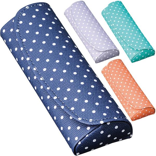 持ち運びおすすめ誕生日還暦祝いメガネケース,セミハード,マグネット式収納,眼鏡,おしゃれ眼鏡ケース,メガネ入れ,ケース,ハードケース,セミハードケースメガネケースセミハードマグネット式｜おしゃれな収納｜4990097071990ドット柄が可...