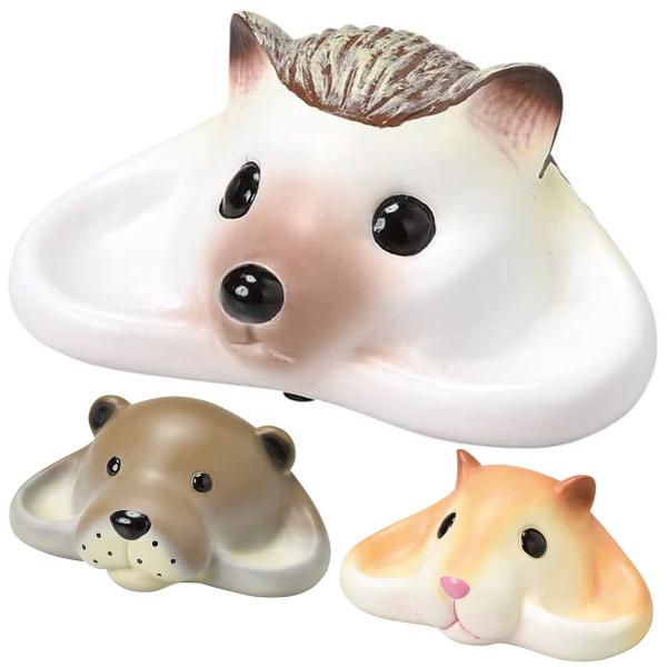 お餅のようなほっぺが可愛いメガネスタンドトレイ頬部分は小物トレイとしてお使いいただけます♪サイズ:W120×L85×H55mm■サイズ：W120×L85×H55mm■素材：ポリレジン