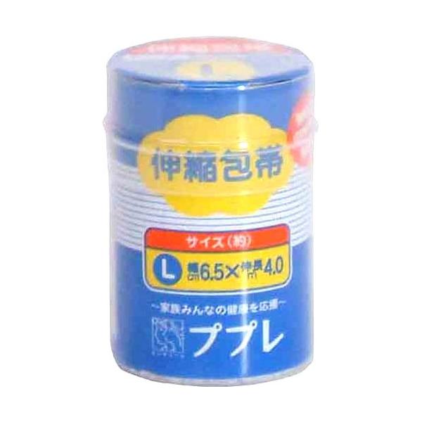 ・伸縮性に優れているので、巻きやすくズレません。・通気性、肌触りに優れているので患部の圧迫感がありません。・繰り返し使えるので、経済的です。・綿、ナイロン、ポリウレタン使用。・蛍光塗料は一切使用しておりません。幅 6.5cm、伸長 4.0m