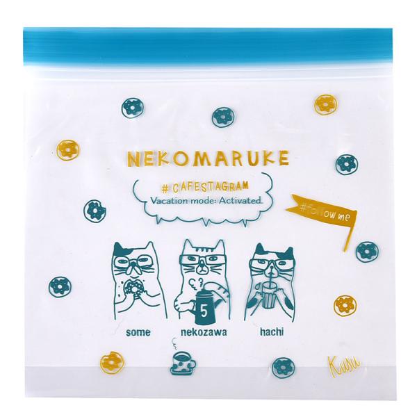 Sサイズネコまるけ柄　23-6593マチルダさん柄　23-6594なごなごさん柄　23-6595使う度に思わずにんまりしちゃうクスグルキャラクターのイラストが入ったストックバッグです。開け閉めがしやすいWジッパーで、密封性もあり乾燥や酸化に...