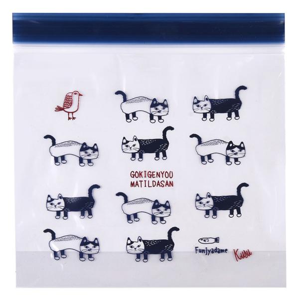 Sサイズネコまるけ柄　23-6593マチルダさん柄　23-6594なごなごさん柄　23-6595使う度に思わずにんまりしちゃうクスグルキャラクターのイラストが入ったストックバッグです。開け閉めがしやすいWジッパーで、密封性もあり乾燥や酸化に...