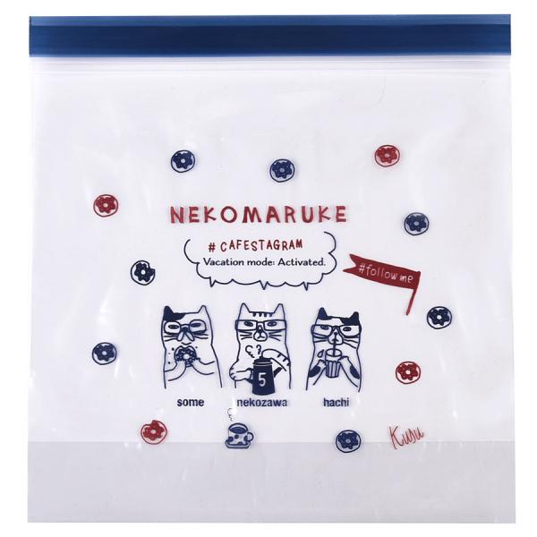 Mサイズネコまるけ柄　23-6596マチルダさん柄　23-6597なごなごさん柄　23-6598使う度に思わずにんまりしちゃうクスグルキャラクターのイラストが入ったストックバッグです。開け閉めがしやすいWジッパーで、密封性もあり乾燥や酸化に...