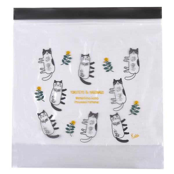 Mサイズネコまるけ柄　23-6596マチルダさん柄　23-6597なごなごさん柄　23-6598使う度に思わずにんまりしちゃうクスグルキャラクターのイラストが入ったストックバッグです。開け閉めがしやすいWジッパーで、密封性もあり乾燥や酸化に...