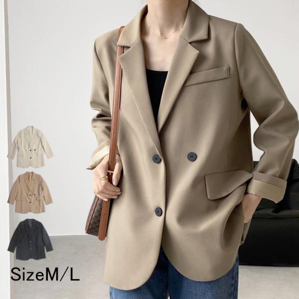 ジャケット レディース カジュアル 韓国ファッション◆サイズM/L◆Mサイズ着丈71cm/肩幅約39cm/袖丈約55cm/身幅約54cm/B約90cm◆Mサイズ着丈72cm/肩幅約42cm/袖丈約57cm/身幅約54cm/B約98cm◆素材...