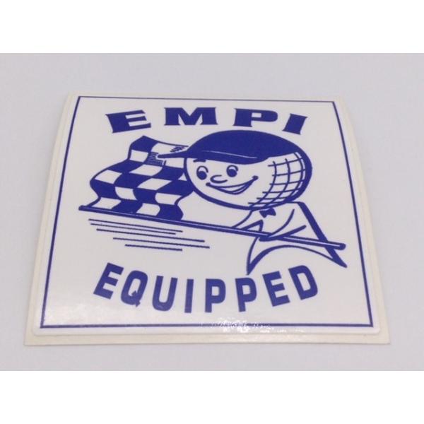 ビニール製のＥＭＰＩオリジナルロゴステッカーエンピ　EQUIPPED　ステッカー2000年頃にカリフォルニアのエンピ社より取り寄せました。倉庫を整理していたら出てきました。未使用、新品。サイズ：縦約７．５ｃｍ×横約７.５ｃｍボディ、ダッシュ...