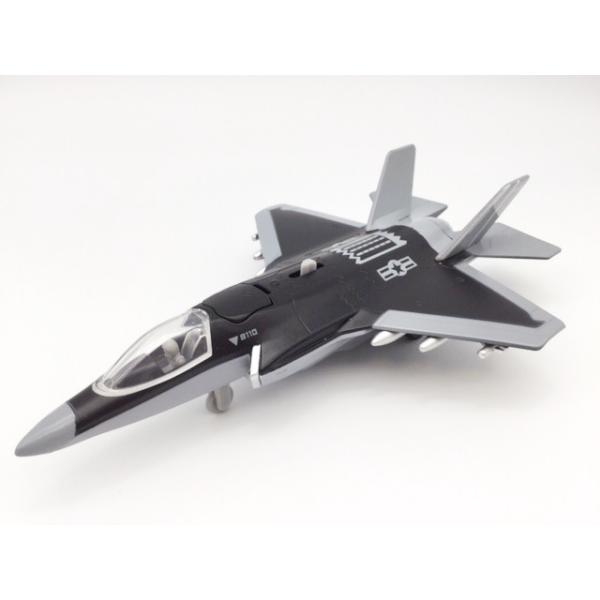 ステルス戦闘機　F-35B ライトニング2  黒　STOVL排気ノズル点滅　エンジン音　機関銃音　トイプレーン　アメリカ軍　自衛隊　航空自衛隊　ミニカー