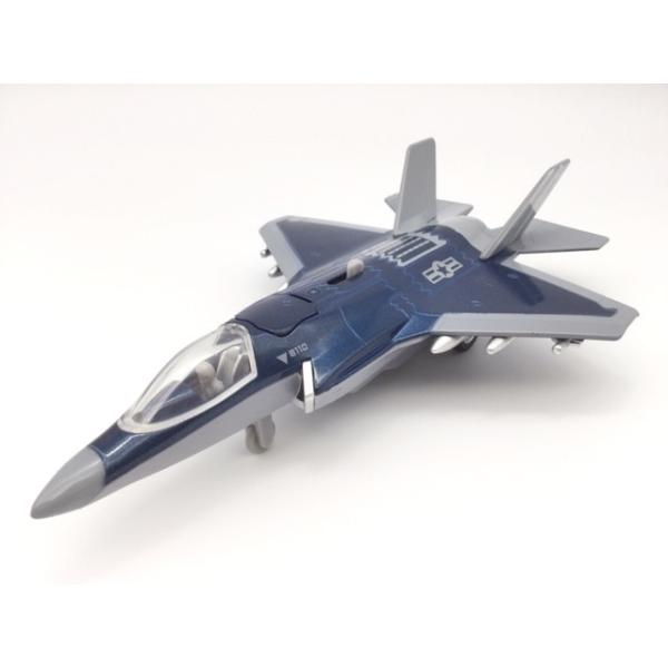 ステルス戦闘機　F-35B ライトニング2  青　STOVL排気ノズル点滅　エンジン音　機関銃音　トイプレーン　アメリカ軍　自衛隊　航空自衛隊　ミニカー