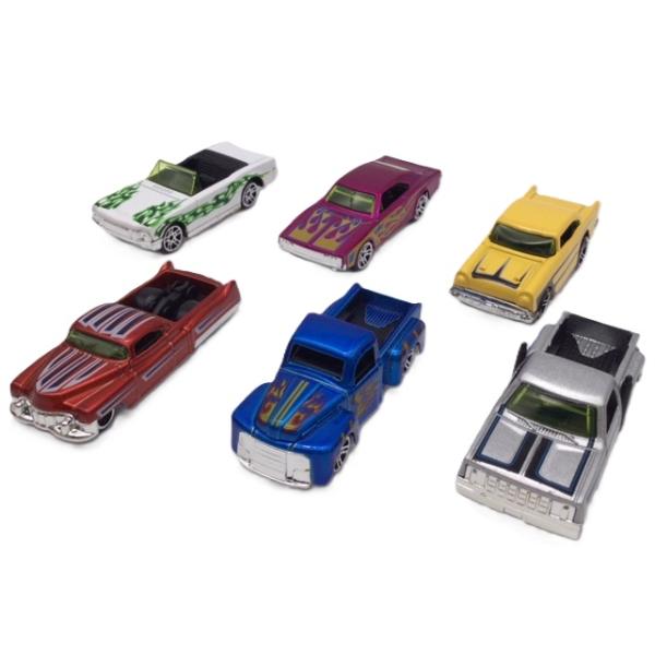 MODEL Alloy CAR社製　1/64スケールのクラシックカー　6種セットのミニカー1台あたりのサイズ：全長約７．５cm、幅約２．５〜３．２cm、高さ約２．３〜２．７cmセットの中のフォードF1ピックアップ（メタリックブルーのミニカー...