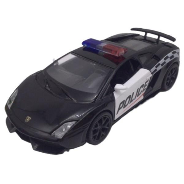 ランボルギーニ ガヤルド LP570-4 スーパーレジェーラ　パトカー仕様　ミニカー　プルバックアクション付き　1/36スケールHDW社製　海外ライセンス品ミニカーサイズは全長約１２．５センチ、高さ約３．８センチ、幅約５．６センチ。両サイド...