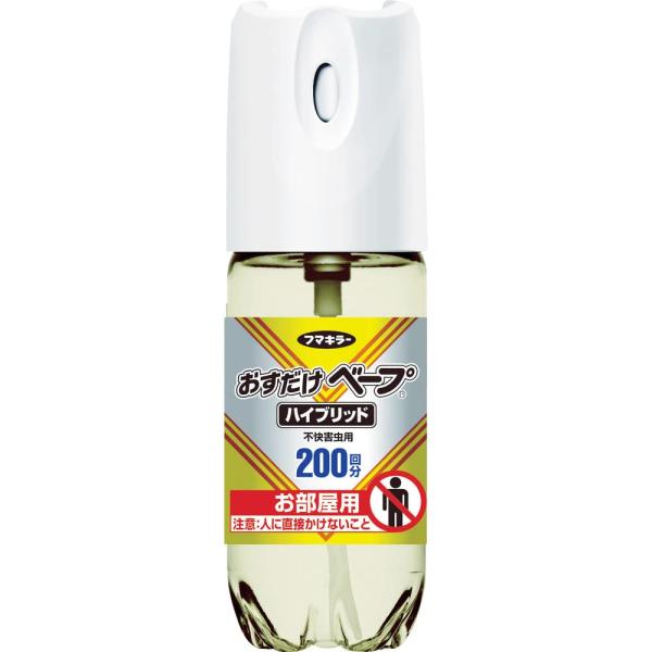 「商品情報」●ハイブリッド処方で持続＆速攻のW効果があります。●パワー2倍になりました。（同社従来品噴射量比較）●火も電池も使わずに効き目が広がります。●薬剤の残量が見えるクリアボトルを採用しています。●小さな薬剤の粒子が長く空間に漂い、さ...