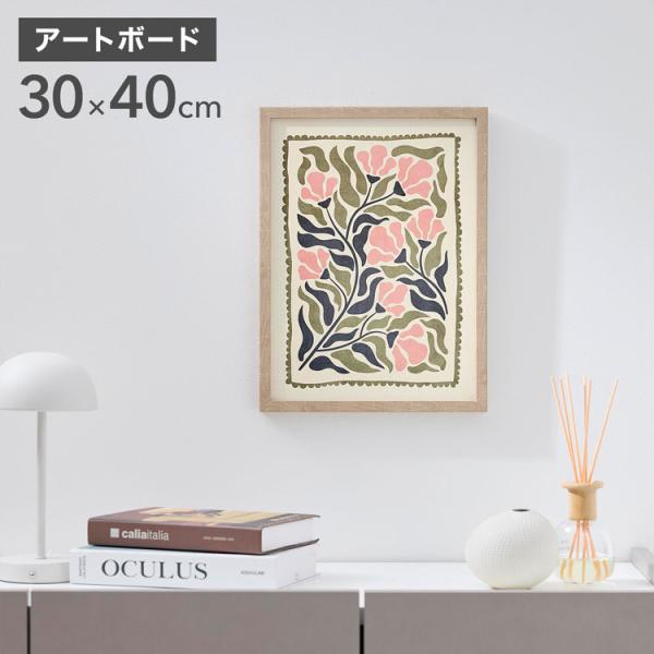 【サイズ】幅30×奥行2.5×高さ40cm【素　材】本体:紙背面木枠:ＭＤＦフレーム:ポリスチレン【カラー】ピンク【重　量】約0.4kg【梱包サイズ】幅35×奥行7×高さ45.5cm（約0.7kg）アルティアアートボードシャンフロール ロウヤ
