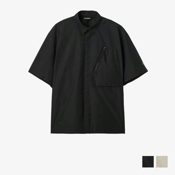 高強力糸を織り込んだリップ生地を採用した半袖シャツ。左胸マチ付きファスナーパッチポケットを配置する事により収納力を向上。オリジナルのロゴ入りスナップ釦により、フロント開閉可能。脇下から腕にかけたガゼットパターン設計により、腕をあげても裾が持...