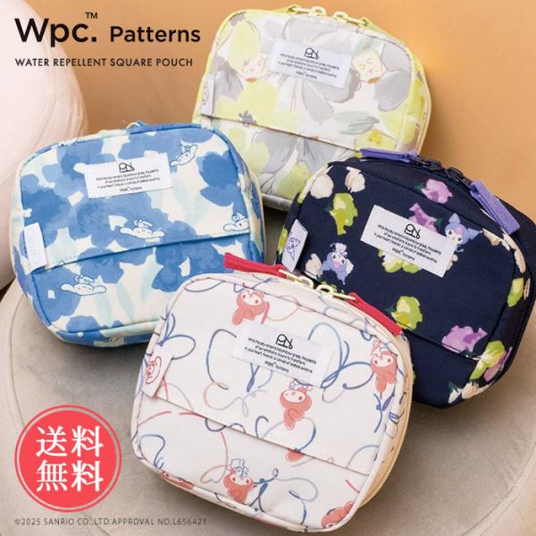 Wpc. Patternとサンリオキャラクターズがコラボレーション。シナモロール・ポムポムプリン・クロミ・マイメロディたちが、淡い水彩色のお花や蝶々に囲まれた大人可愛いデザイン。いつものお出かけが、より楽しくなりそう。前面にポケットティッシ...