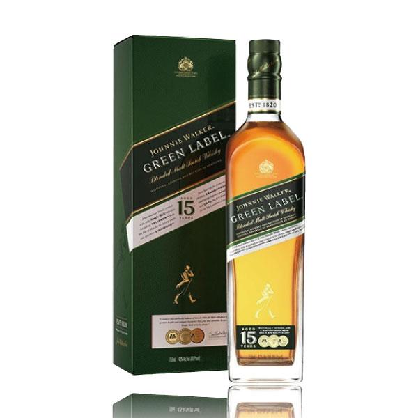 Johnny Walker Green Label　ジョニーウォーカー グリーンラベル 15年 700ml 正規品◆ ブレンデッドモルトウイスキー◆ 15年以上熟成のモルト原酒のみをブレンド 爽やかな草の香りや15年以上熟成に由来する樽香と...