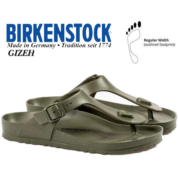 BIRKENSTOCK GIZEH EVA REGULAR FIT KHAKI 1019143ビルケンシュトックの定番コルクサンダル"GIZEH/ギゼ"をベースに、軽量素材EVAを採用した"GIZEH EVA"が登場。EVA素材とは、サンダ...