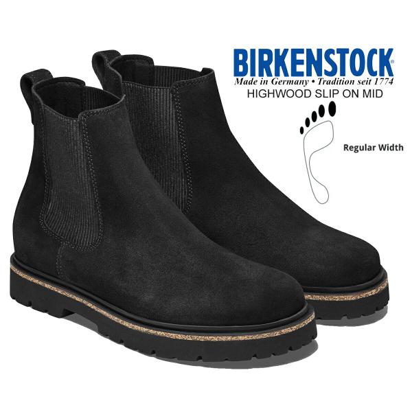 ビルケンシュトック BIRKENSTOCK ハイウッド スリップ オン ミッド Highwood Slip On Mid ブラック レギュラー幅 1028138 BIRKENSTOCK（ビルケンシュトック） [ポイント10倍] ハイウッド
