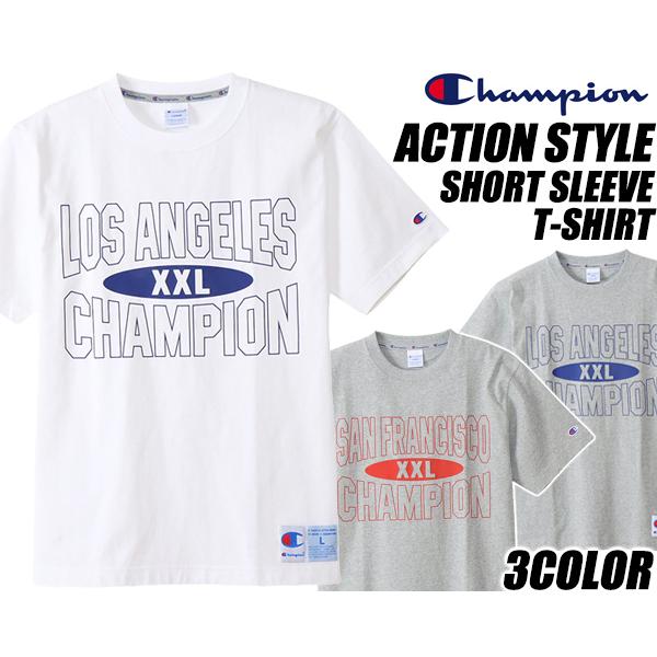 Champion SHORT SLEEVE T-SHIRT ACTION STYLE c3-x324 3COLOR1919年、ニューヨーク州ロチェスターで誕生し、優れた運動性能と耐久性を誇る「スウェットシャツ」が米軍学校の訓練用ウェアにも採...
