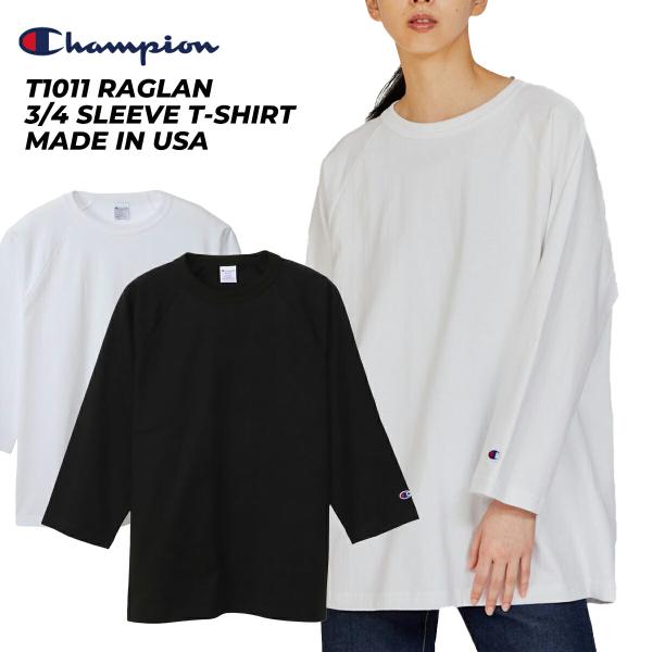 Champion T1011 RAGLAN 3/4 SLEEVE T-SHIRT MADE IN USA c5-b4011930年代から改良を重ねながら愛され続けてきたヘビーウェイトTシャツの代名詞「T1011（ティーテンイレブン）」シリー...