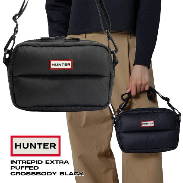 HUNTER INTREPID EXTRA PUFFED CROSSBODY BLACK ubx5514kbm-blkイントレピッドバックシリーズはボリュームのあるパファーが目を引く、秋冬のお出かけに最適なバックです。イントレピッド エクス...