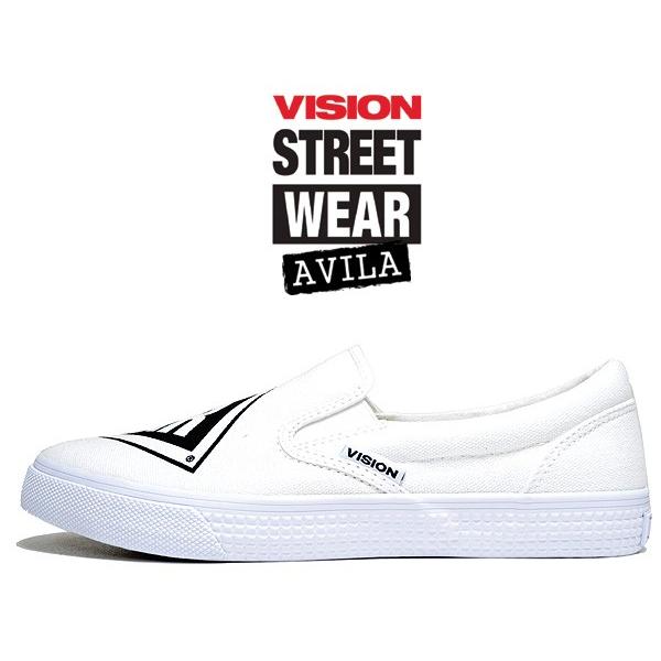 VISION AVILA WHITE【vsw-6154 000】スケートボードカルチャーの礎を築いたVISION STREET WEARにおいて、現在の定番モデルとして愛されているのが"AVILA"。シンプルなスリッポンシューズとして高い完...